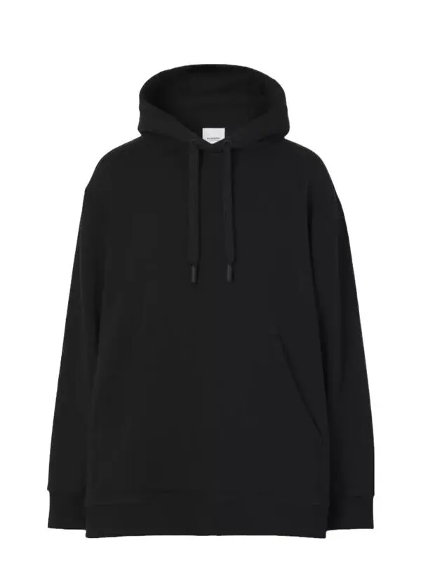 Burberry Check Asymmetric Hoodie - Black