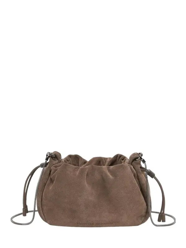 Brunello Cucinelli Drawstring Shoulder Bag - Brown