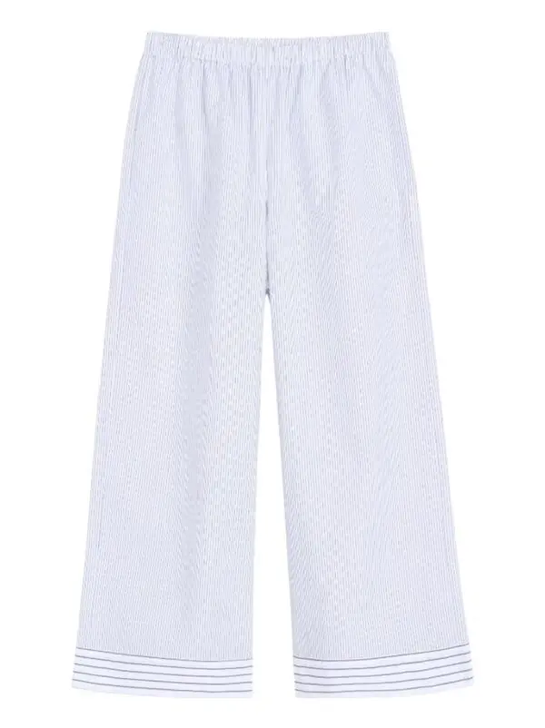 BY MALENE BIRGER Mirabello Striped Wide-leg Trousers - White