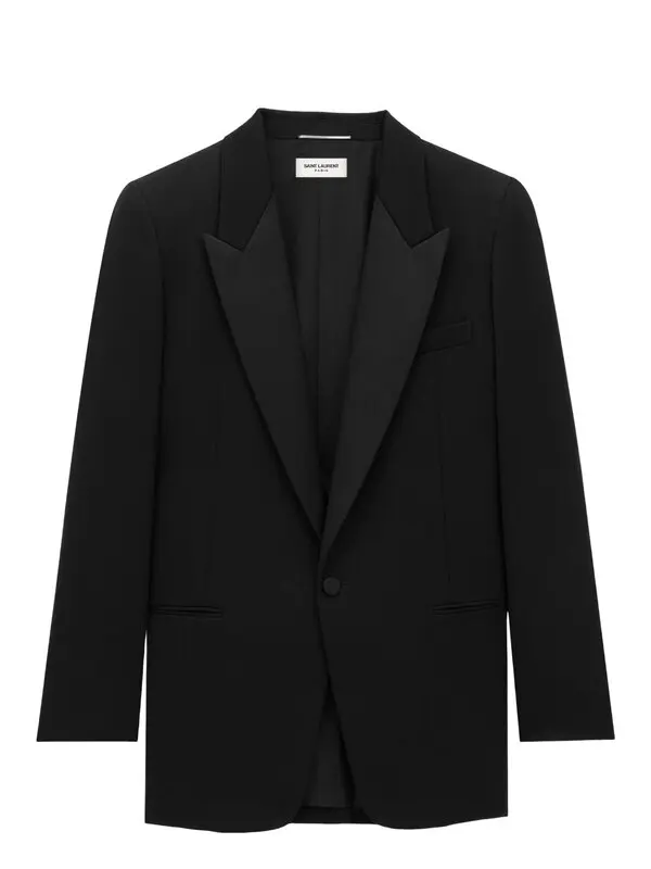 Saint Laurent Single-breasted Tuxedo Blazer - Black