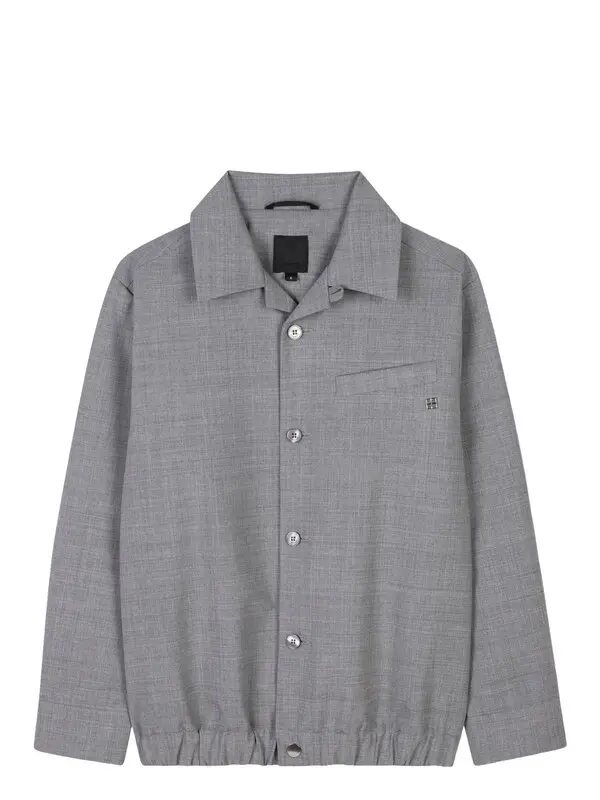 Givenchy Long-sleeved Jacket With Classic Collar - Ancient Gray