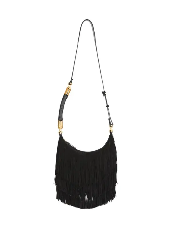 Balmain Bène Fringed Hobo Bag - Black
