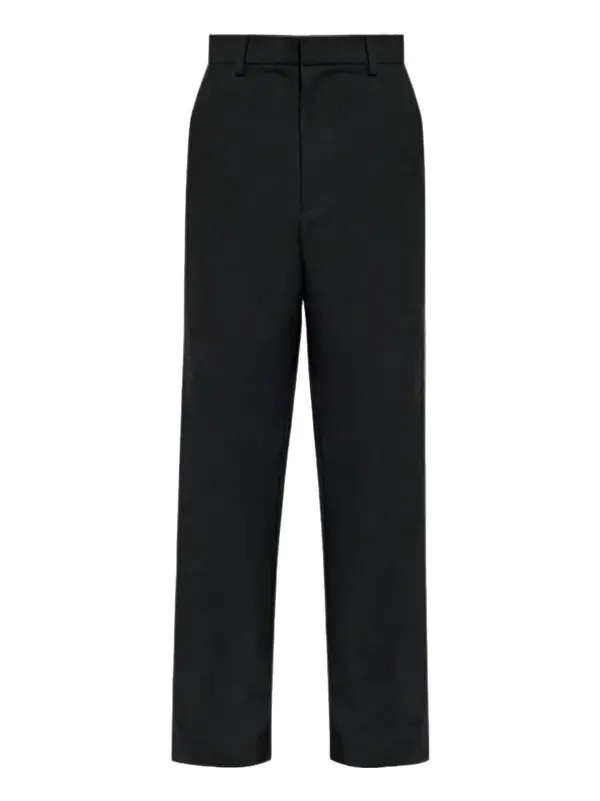 DIESEL® Tailored Pocket Trousers With Metallic Logo - Black