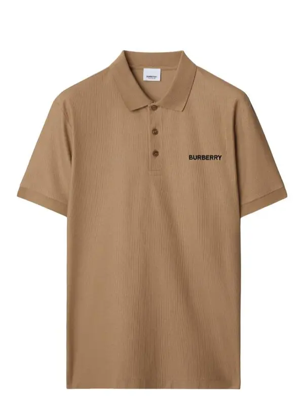 Burberry Polo Shirt With Lapel Short Sleeve - Brown