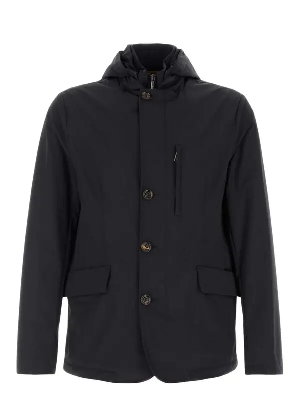 MOORER Ranieri Hooded Jacket - Black