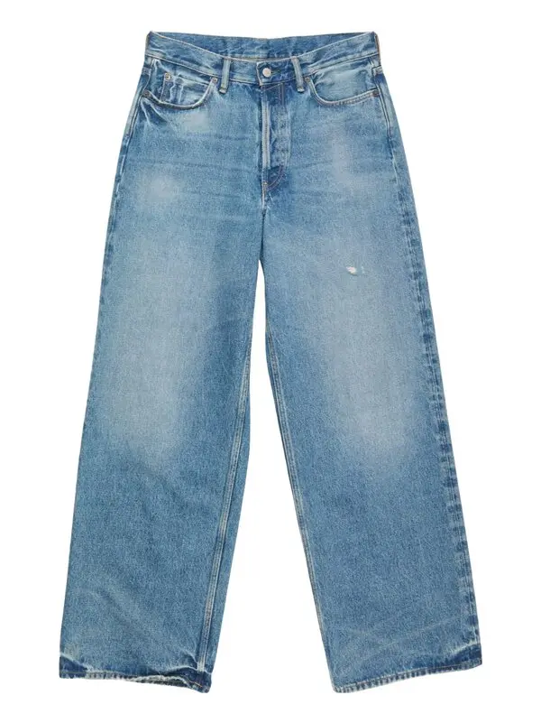 Acne Studios Relaxed Fit Wide Leg Cotton Jeans - Blue
