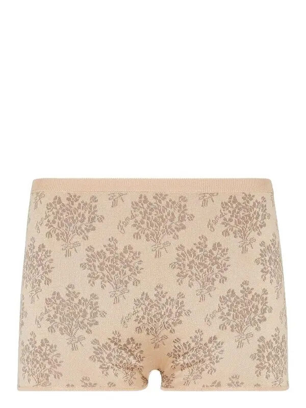 Fendi Floral Bouquet Jacquard Slim-fit Shorts - Pink