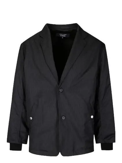 Comme Des Garçons Homme Single-breasted Striped Jacket - Black