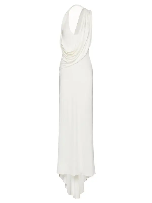 Magda Butrym Backless Draped Mid-length Dress - Cream