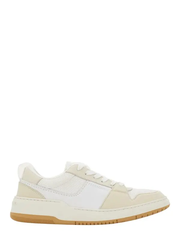 FERRAGAMO Round Toe Low Top Sneakers - White