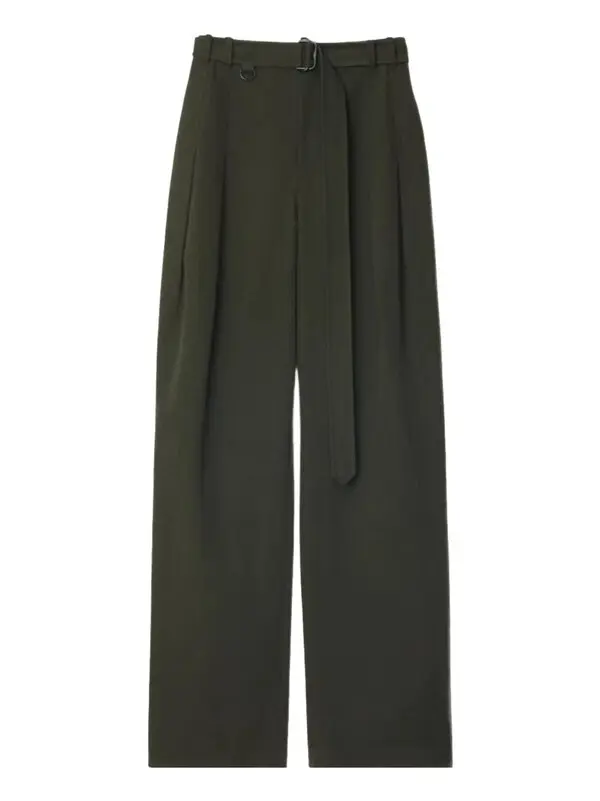 Burberry Pleated Belted Trousers - Black