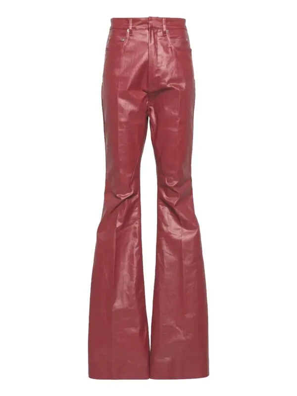 Rick Owens Lido Bolan High-waist Bootcut Trousers - Red
