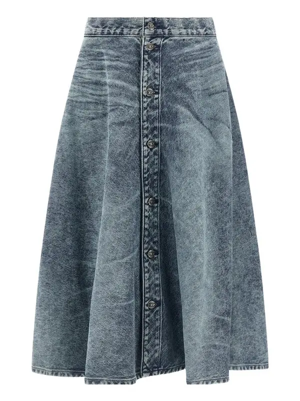 DIESEL® De-annet-b-fsh Denim Skirt - Gray