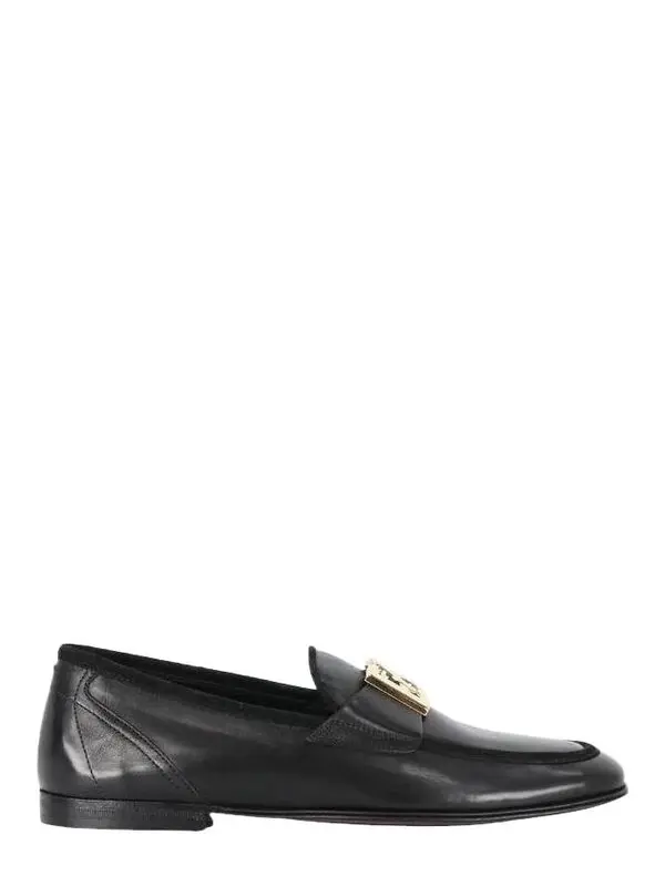 Dolce & Gabbana Dg Plaque Loafers - Black