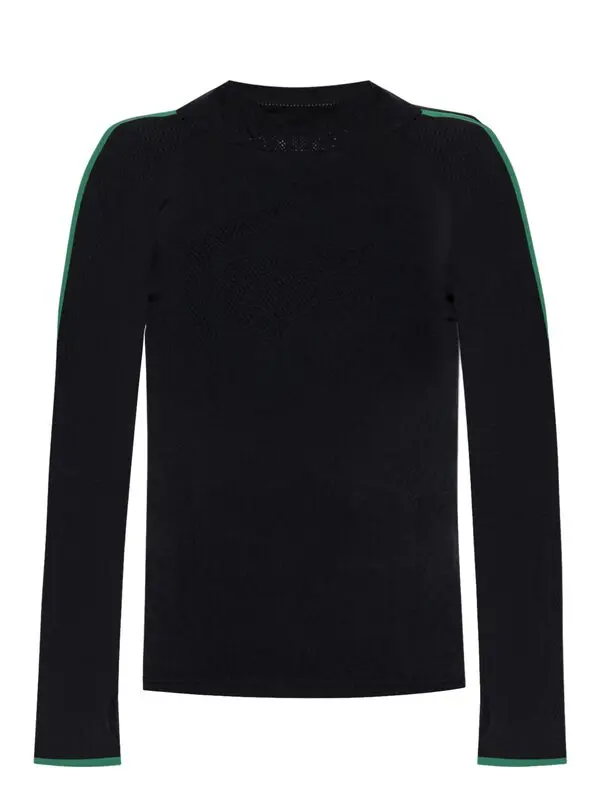 Lacoste Long Sleeve Crewneck With Logo Detail - Black