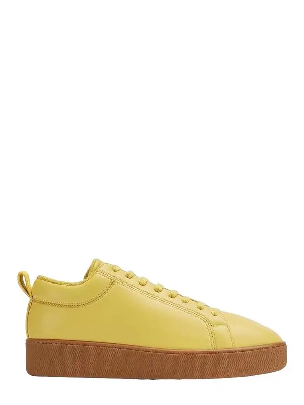 Bottega Veneta Quilted Leather Lace-up Sneakers - Yellow