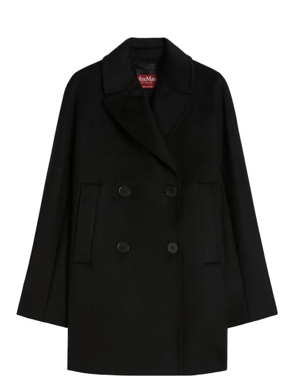 Max Mara Sheree Double-breasted Wool Blazer - Black