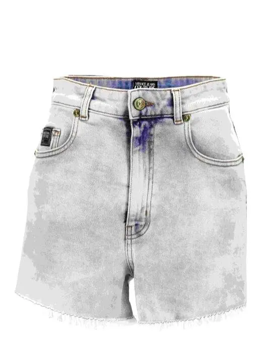 Versace High-waisted Denim Shorts - White