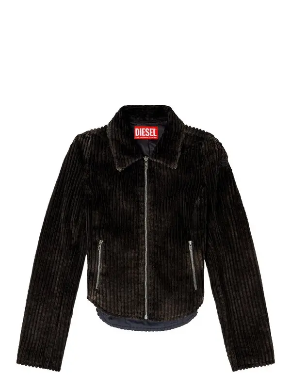 DIESEL® G-enea Zip-front Corduroy Jacket - Brown