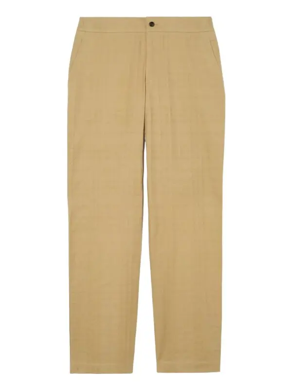 Burberry Straight-fit Cotton Pants - Sandstorm Beige