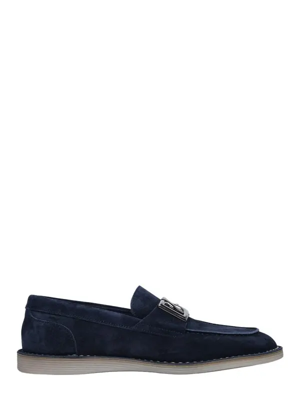 Dolce & Gabbana Dg Logo Plaque Loafers - Black