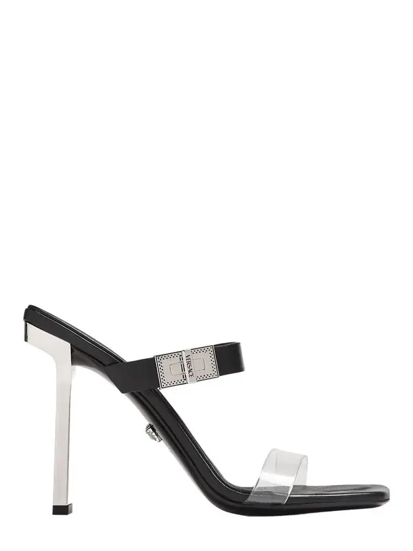 Versace Heeled Slippers - Black