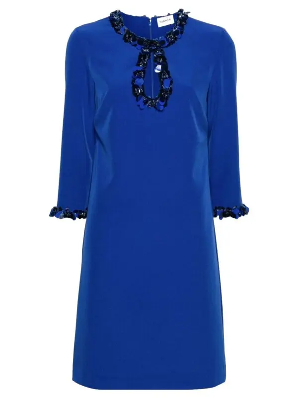 P.a.r.o.s.h Sequin Embellished Shift Dress - Blue