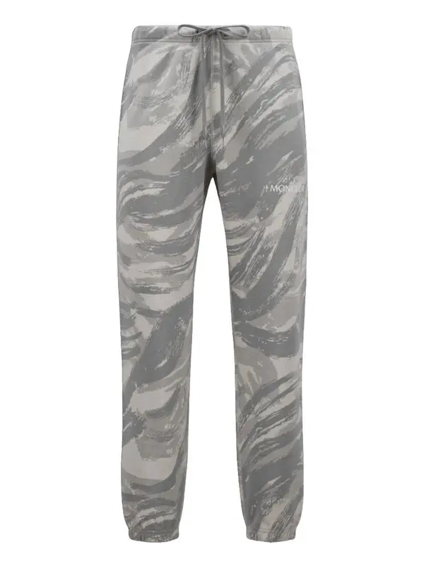 Moncler Printed Trackpants - Gray