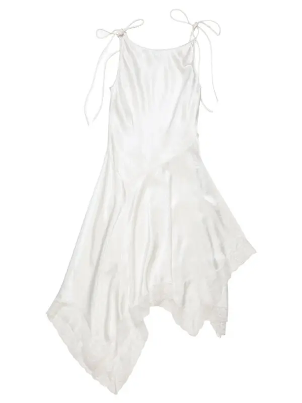Acne Studios Satin Lace Dress - White