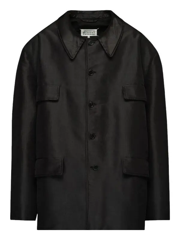 MAISON MARGIELA Long-sleeved Buttoned Jacket - Black