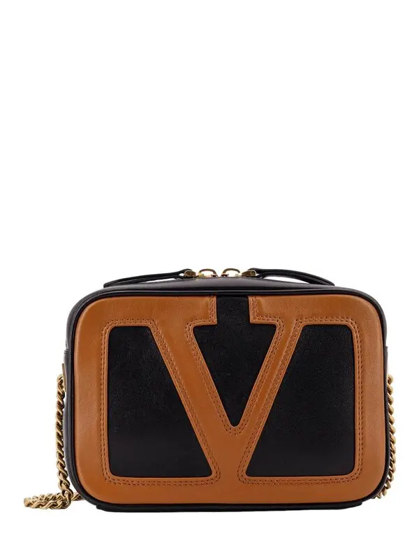 Valentino Garavani Vlogo Patch Zip-up Crossbody Bag - Black