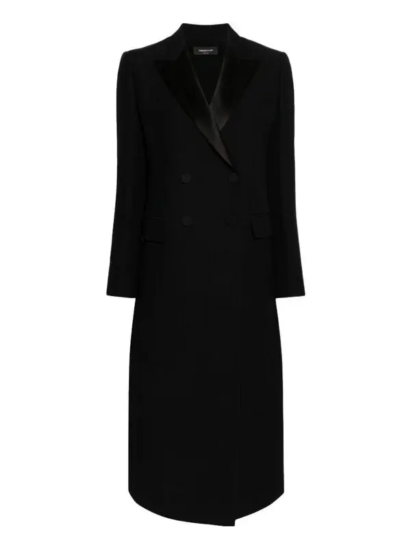Fabiana Filippi Long Sleeved Double Breasted Coat - Black