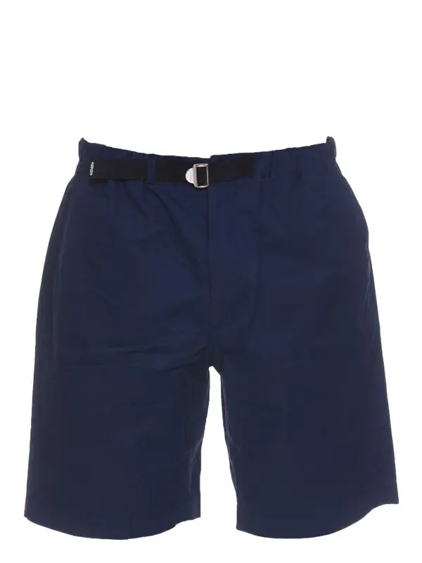Kenzo Logo Patch Belted Shorts - Blue