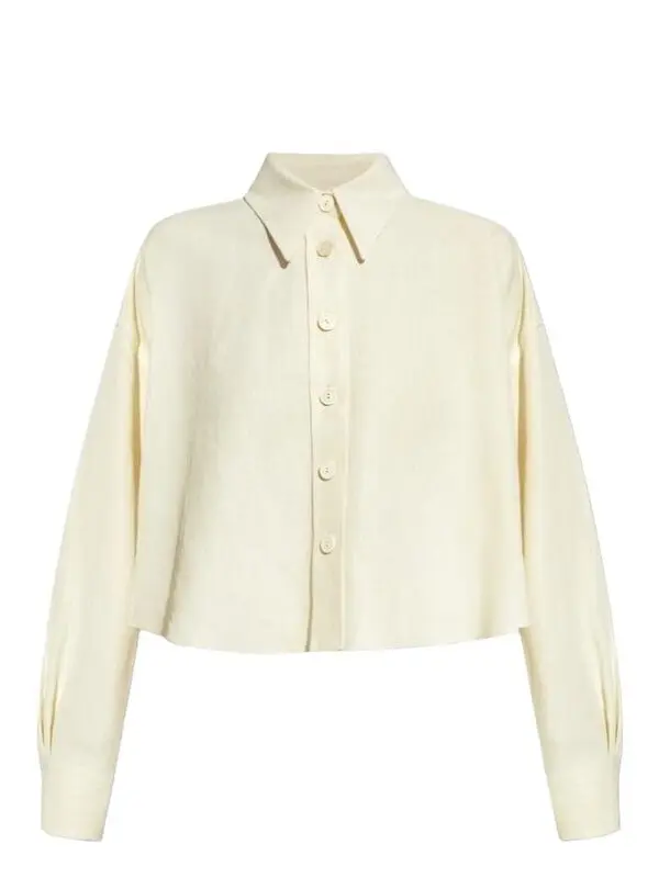 Fabiana Filippi Drop-shoulder Cropped Shirt - White