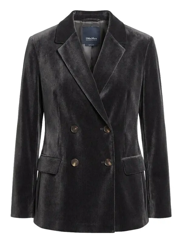 Max Mara S Prisca" Double-breasted Blazer - Black