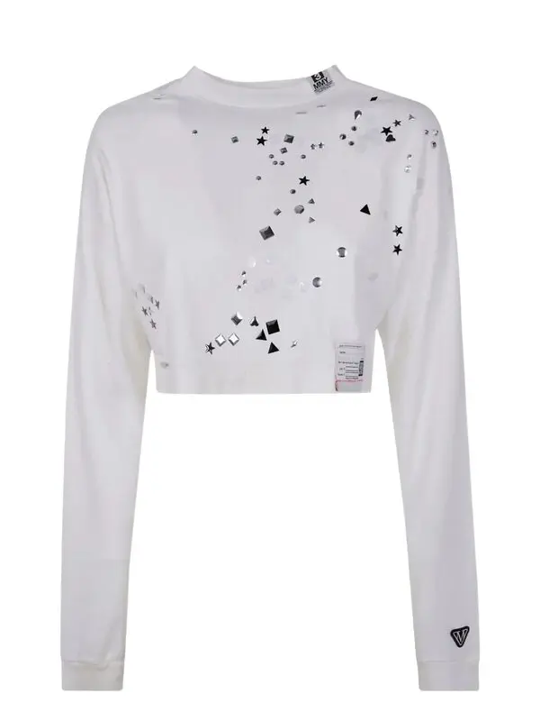 Mihara Yasuhiro Stud-embellished Sweatshirt - White