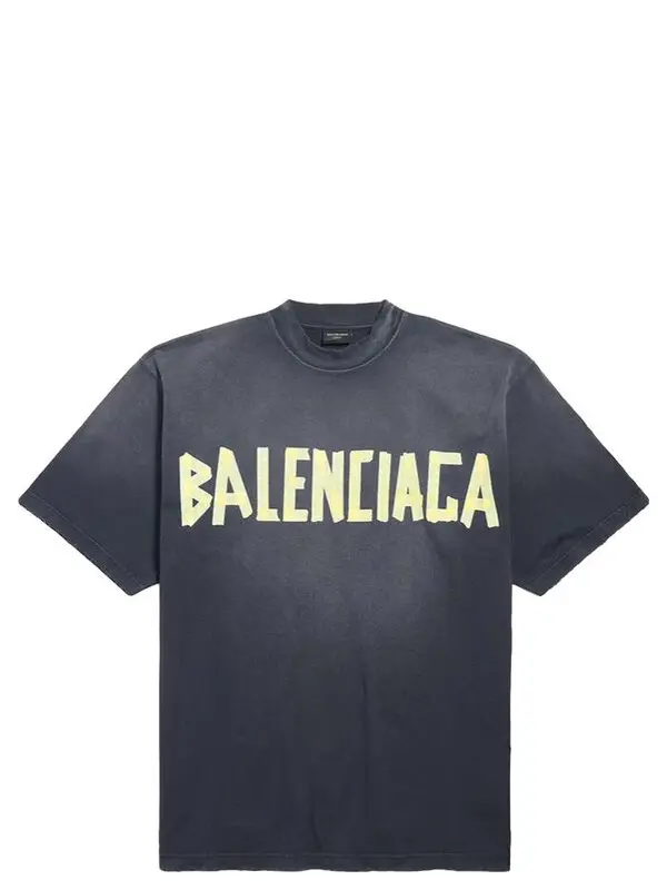 Balenciaga T-shirt Dress With Lace Pattern - Black