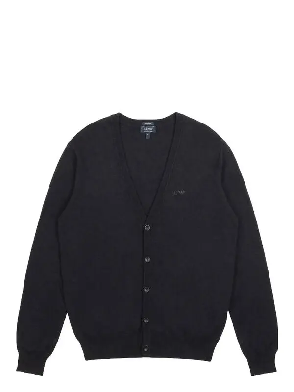 Emporio Armani V-neck Knitted Cardigan - Black