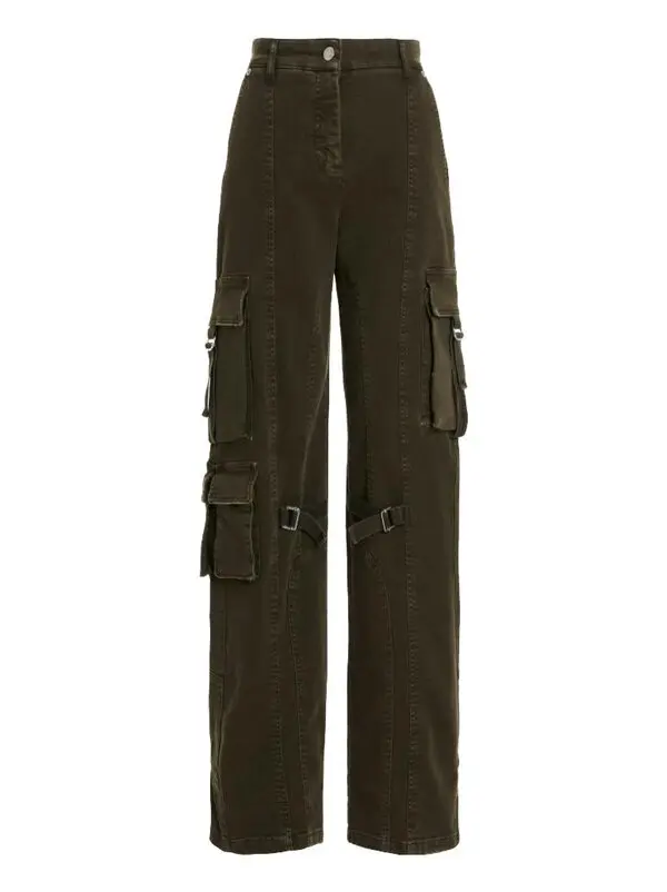 Blumarine Straight Leg Cargo Trousers - Black