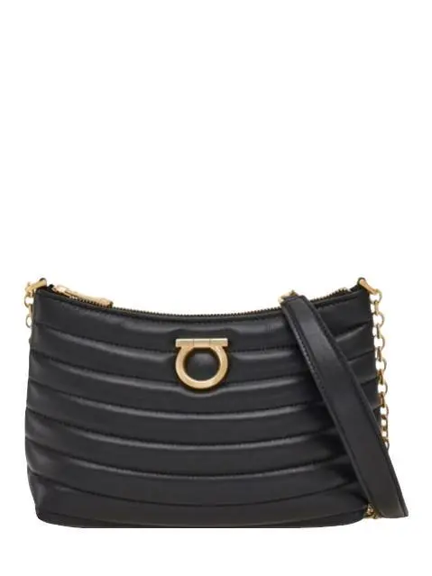 FERRAGAMO Zip Mini Shoulder Bag - Black