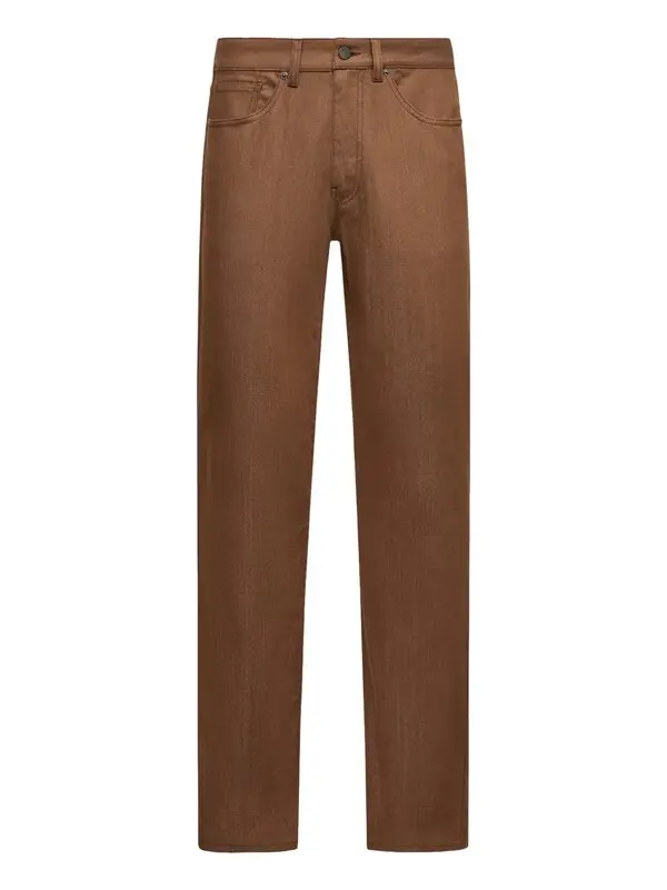 Moncler Straight Leg Denim Jeans - Beige