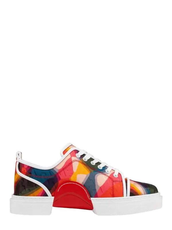 CHRISTIAN LOUBOUTIN Round Toe Lace-up Sneakers - Multicolor
