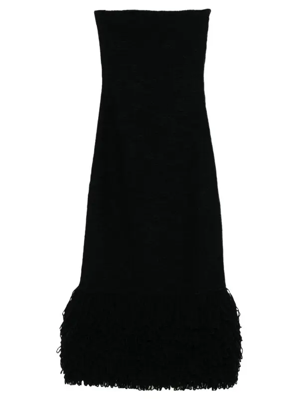 Gabriela Hearst Corus Midi Dress With Fringe Detail - Black