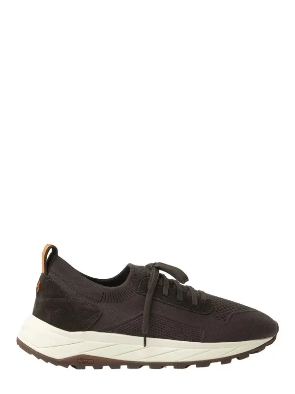 HENDERSON BARACCO Lace-up Sneakers With Pull Loop - Brown