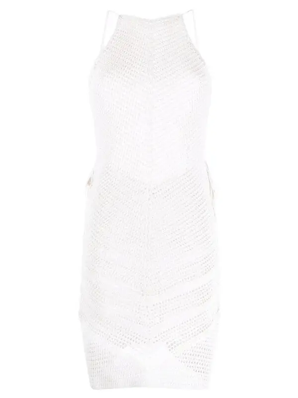 Bottega Veneta Sleeveless Knitted Dress - White