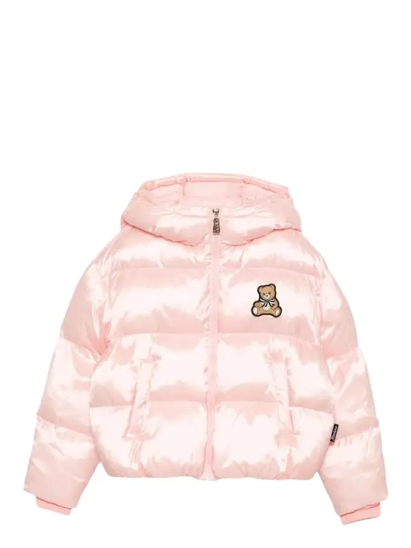 Moschino Teddy Embroidered Hooded Jacket - Pink