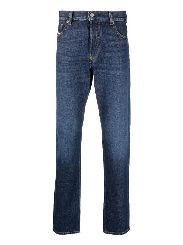 DIESEL® 1955 Logo Patch Straight Jeans - Blue