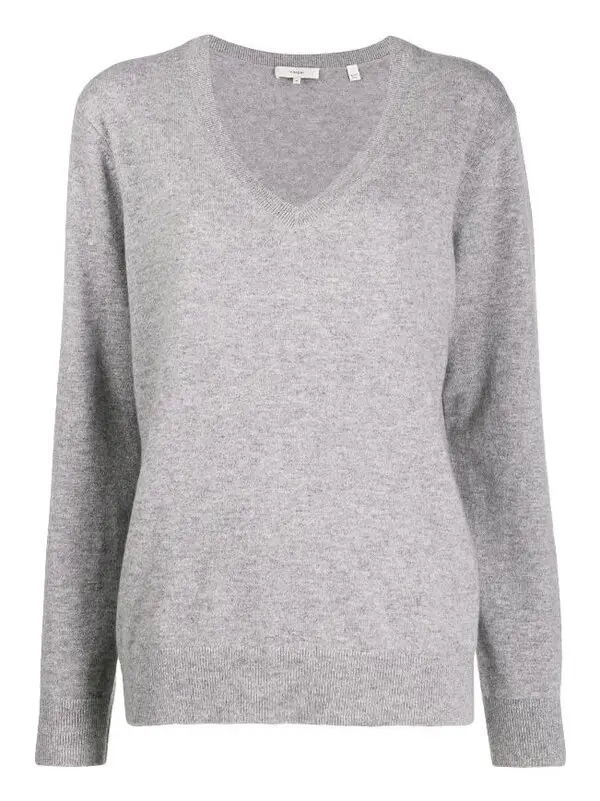 Vince Cashmere V-neck Jumper - Gray
