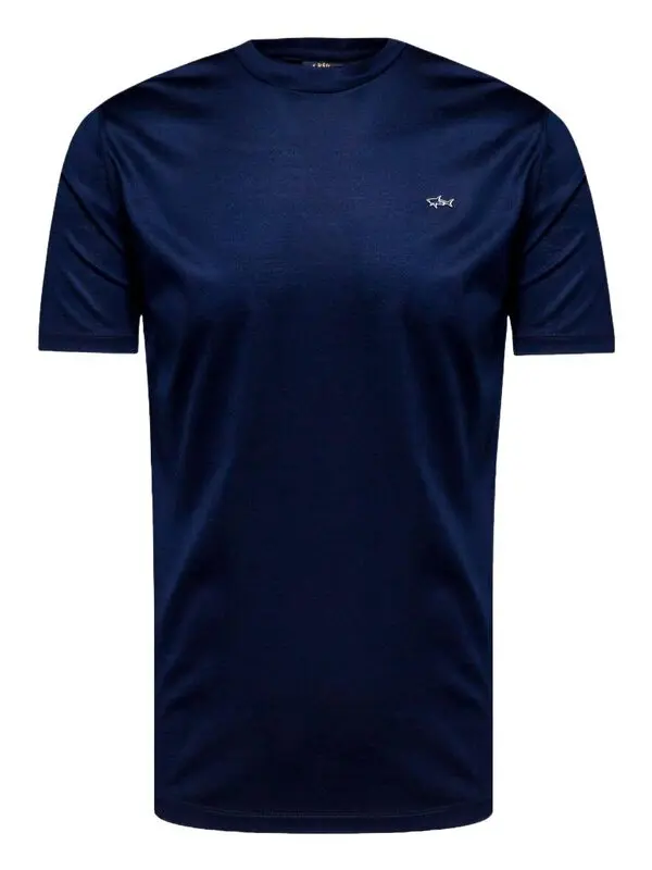 PAUL  SHARK Logo Embroidered T-shirt - Black