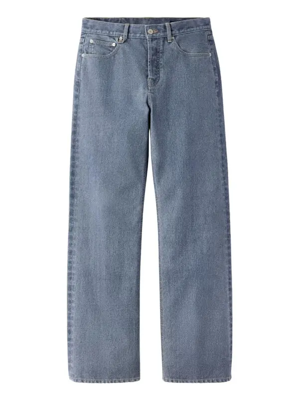 Jacquemus Logo Embroidered Straight-leg Jeans - Blue